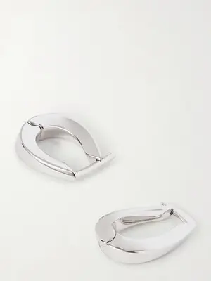 JIL SANDER Tone Hoop Earrings - Silver