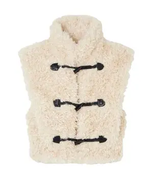 MARANT ETOILE Alisa Fleece Gilet - Ecru