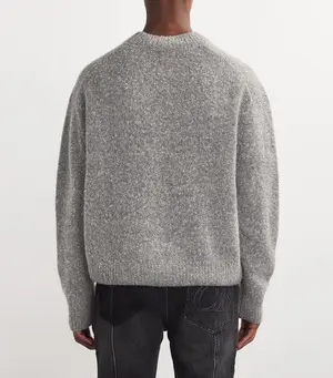 COLE BUXTON Wool-blend Logo Sweater - Grey