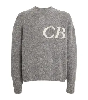 COLE BUXTON Wool-blend Logo Sweater - Grey
