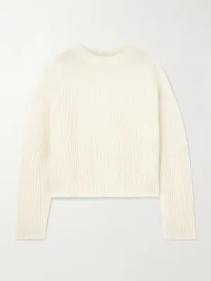 TOTEME Ribbed Mohair-blend Sweater - Neutrals