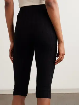 THE ELDER STATESMAN Diana Ribbed Cashmere Leggings