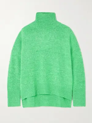 LISA YANG Heidi Cashmere Turtleneck Sweater - Green