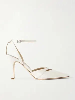 DANIELLE FRANKEL Josie Satin Pumps - Neutrals