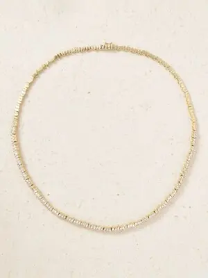 SUZANNE KALAN 18-karat Diamond Tennis Necklace - Gold
