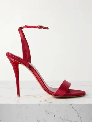 Christian Louboutin Red Satin Heels