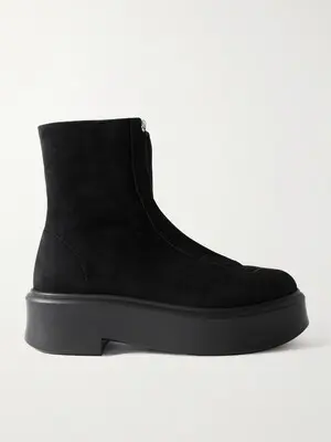 Women's Suede Platform Ankle Boots