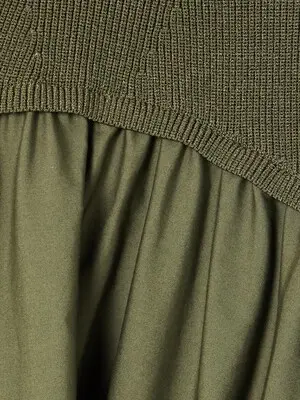 Simkhai Ovie Pleated Midi Skirt - Green