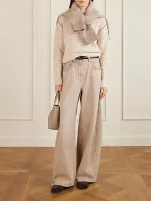 THE ELDER STATESMAN Glacier Open-knit Cashmere Sweater
