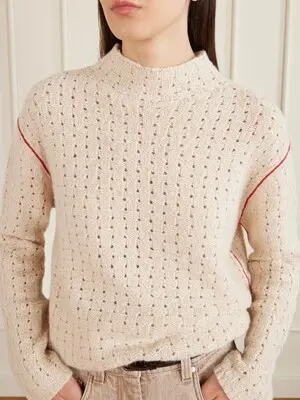 THE ELDER STATESMAN Glacier Open-knit Cashmere Sweater