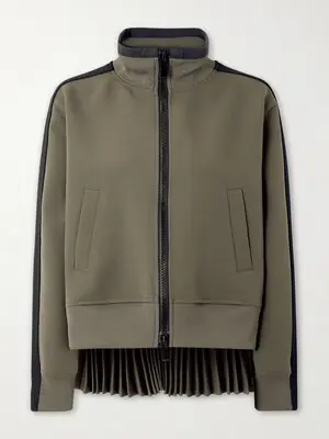 Sacai Pleated Tech-jersey Blouson Jacket