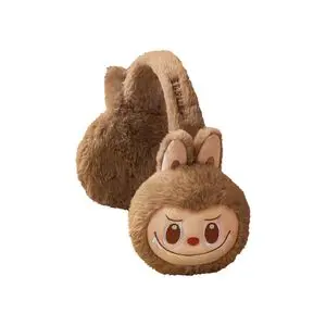 POP MART The Monsters Labubu Plush Earmuffs - Brown