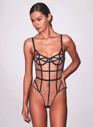 FLEUR DU MAL Caged Bodysuit