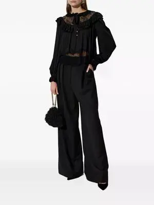 SELF-PORTRAIT Lace Ruffled Blouse