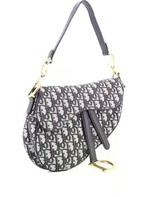 Dior Saddle Handbag Oblique Canvas Medium - Blue
