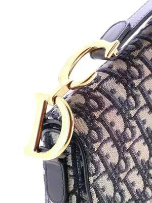 Dior Saddle Handbag Oblique Canvas Medium - Blue