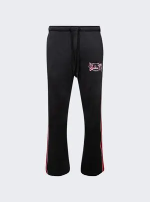 NAHMIAS Striped Wide Sweatpants Aged - Black