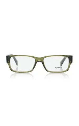 Prada Square-frame Acetate Glasses - Green