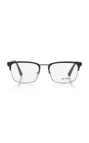 Prada Square-frame Metal Eyeglasses - Silver