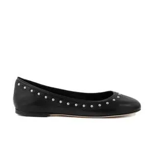 ELIZEE Gemma Ballerina Flats - Black/studs