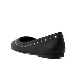 ELIZEE Gemma Ballerina Flats - Black/studs