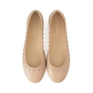 ELIZEE Gemma Flat - Blush/studs