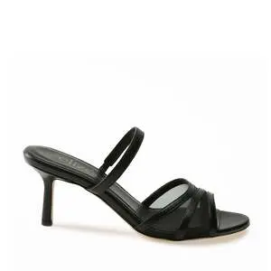ELIZEE Crystal Kitten-heel Mules - Black