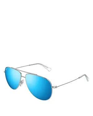 Maui Jim Hauoli Teardrop Sunglasses 56mm - Silver