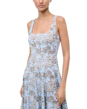 Staud Wells Midi Dress - Sky Toile