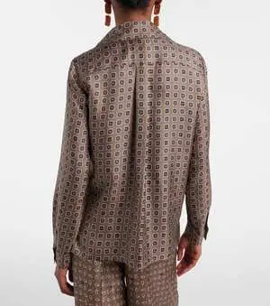 Max Mara Disco Printed Silk Twill Shirt