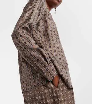 Max Mara Disco Printed Silk Twill Shirt