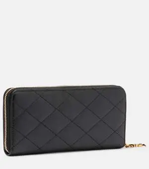Saint Laurent Cassandre Leather Wallet - Black