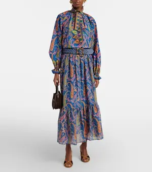 Etro Printed Cotton And Silk Twill Blouse
