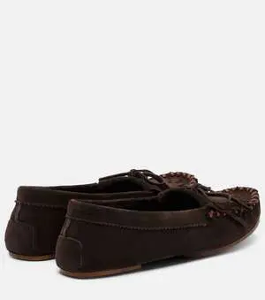 Paris Texas Suede Tasseled Loafers - Brown