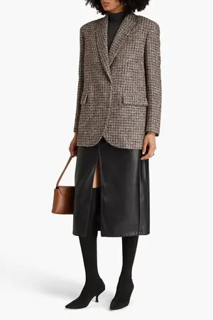 Brunello Cucinelli Checked Wool-blend Tweed Blazer