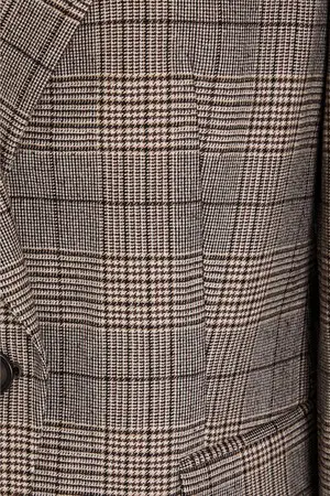Brunello Cucinelli Bead-embellished Checked Wool-blend Blazer