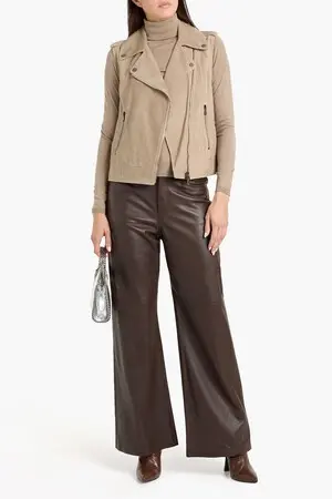 Brunello Cucinelli Bead-embellished Suede Vest