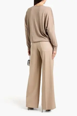 Brunello Cucinelli Wool-twill Wide-leg Pants