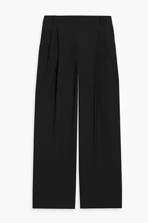 Brunello Cucinelli Pleated Wool-blend Wide-leg Pants