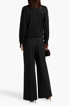 Brunello Cucinelli Pleated Wool-blend Wide-leg Pants
