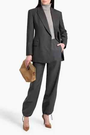 Brunello Cucinelli Double-breasted Wool-blend Blazer