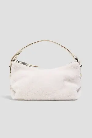 Brunello Cucinelli Leather-trimmed Shearling Tote - Off-white