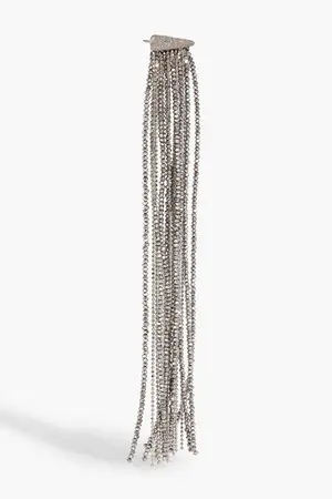 Brunello Cucinelli Fringed Beaded Silvertone Earrings