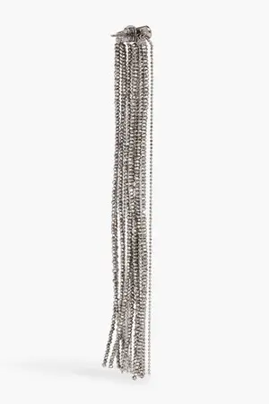 Brunello Cucinelli Fringed Beaded Silvertone Earrings