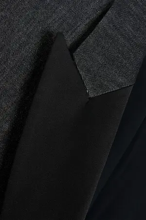 Brunello Cucinelli Satin Crepe-paneled Denim Coat