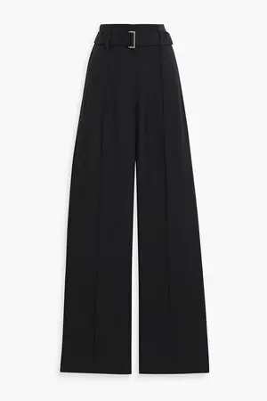 Brunello Cucinelli Belted Wool-twill Wide-leg Pants