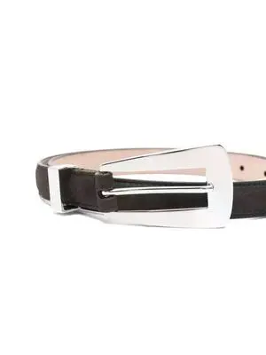 Khaite Small Lucca Suede Belt - Brown