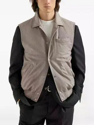 Brunello Cucinelli Flannel Padded Gilet - Neutrals