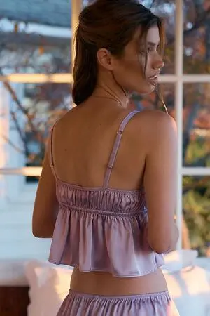 LYREBIRD Lace-trim Flyaway Top