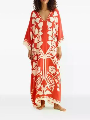 ERES Holi Printed Kaftan - Red